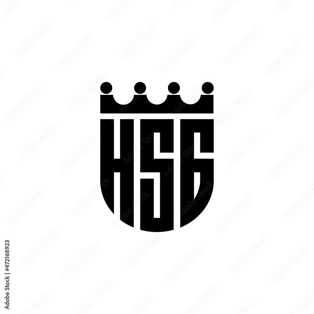 HSG letter logo design with white background in illustrator, vector ...