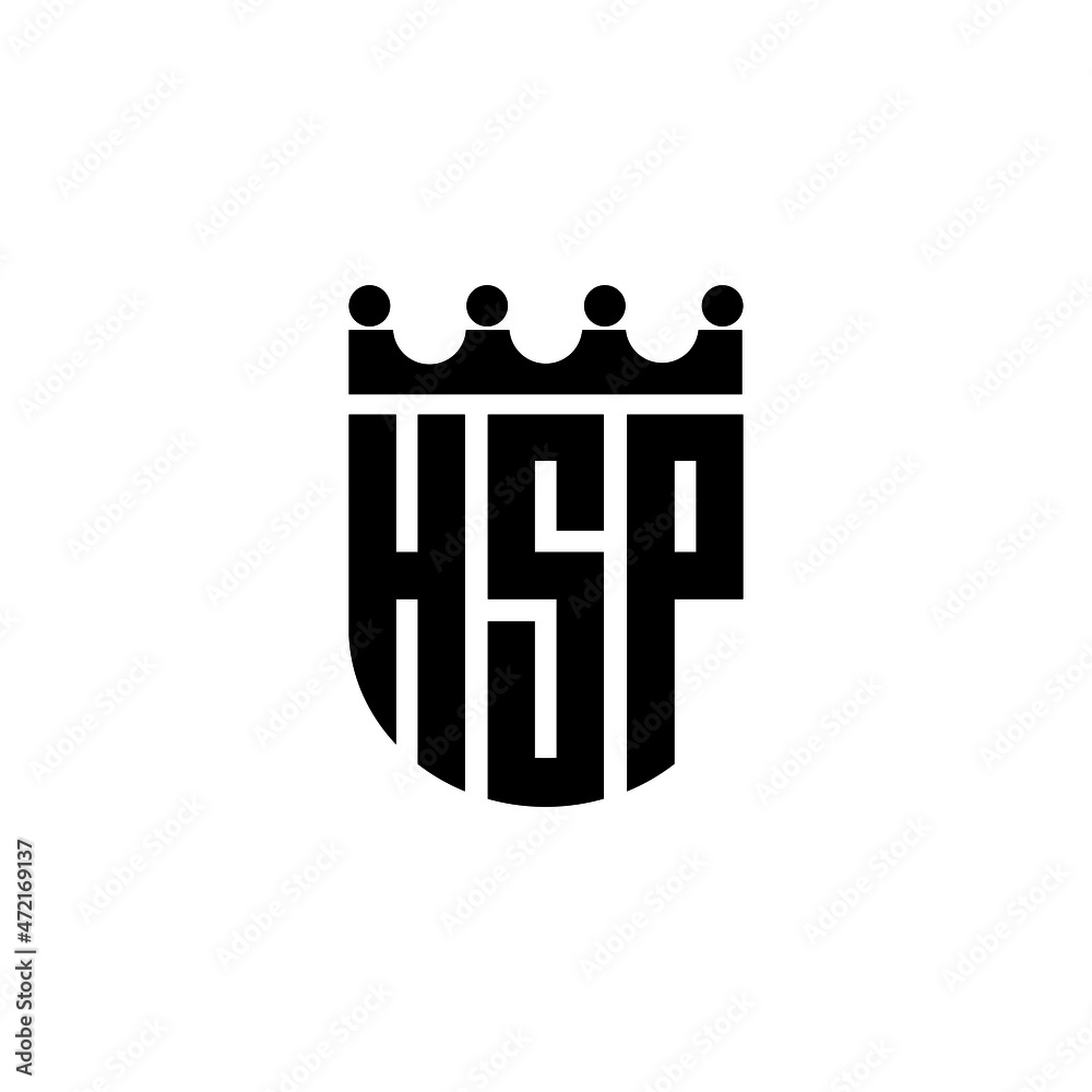 HSP letter logo design with white background in illustrator, vector ...