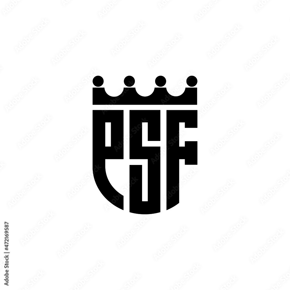PSF letter logo design with white background in illustrator, vector ...