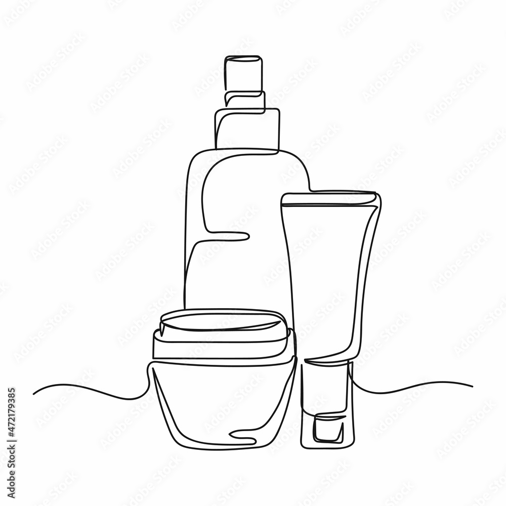 Vector abstract continuous one single simple line drawing icon of ...