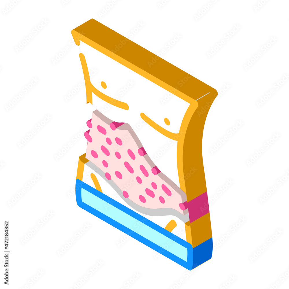 shingles skin disease isometric icon vector. shingles skin disease sign ...