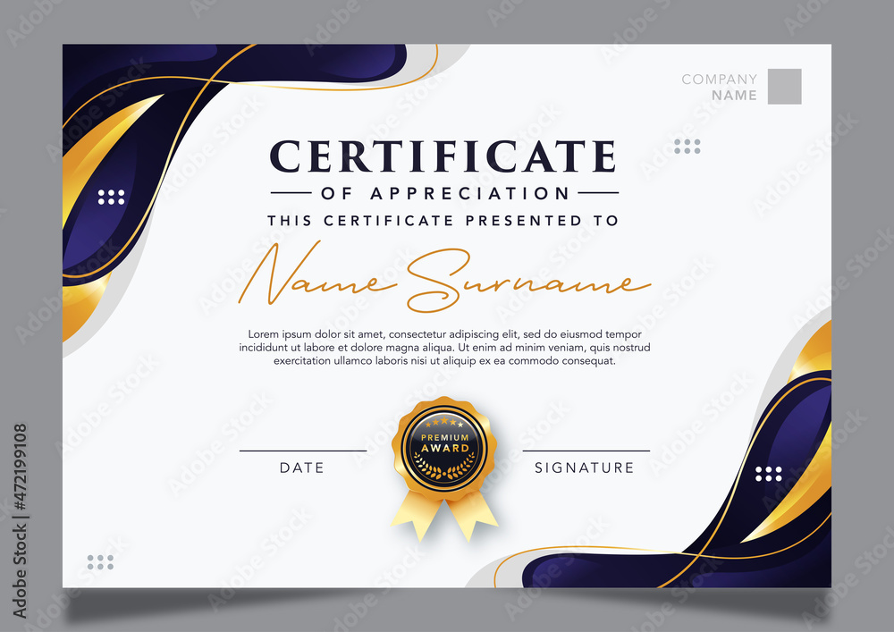 Business certificate of appreciation template design Stock Vector ...