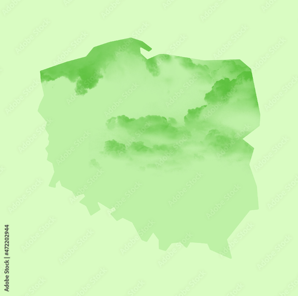 Mapa Polski Stock Illustration | Adobe Stock