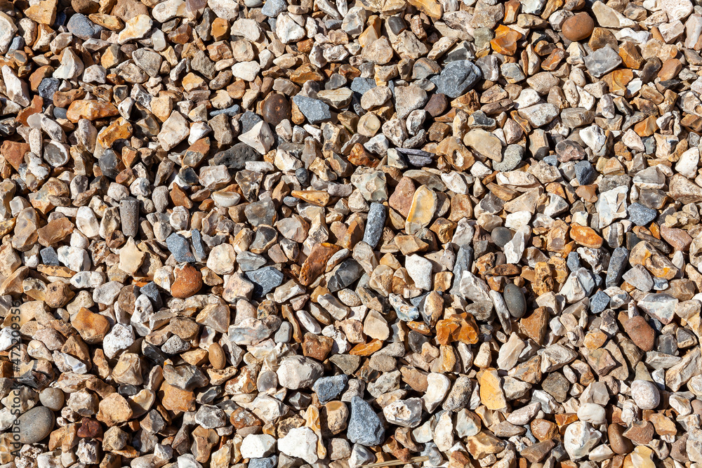 Gravel background of rock pebble stones used for landscaping and ...