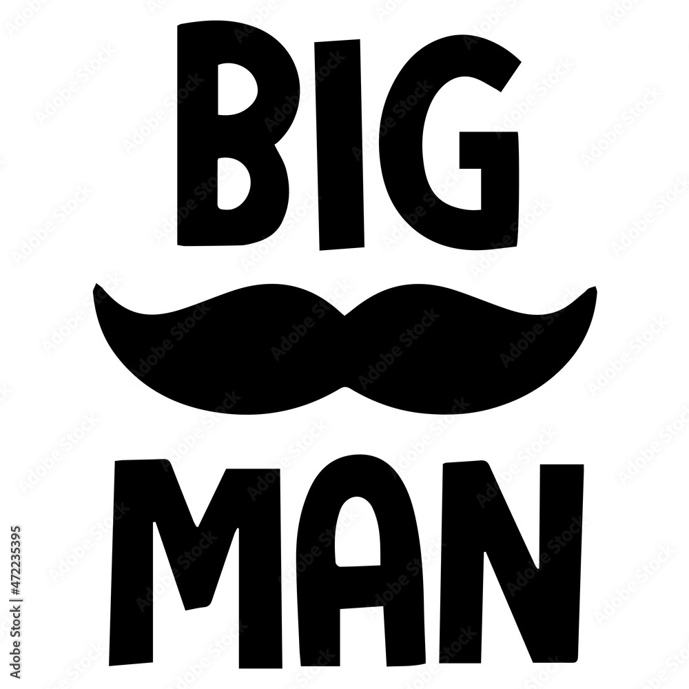 big man logo inspirational quotes typography lettering design Stock ...