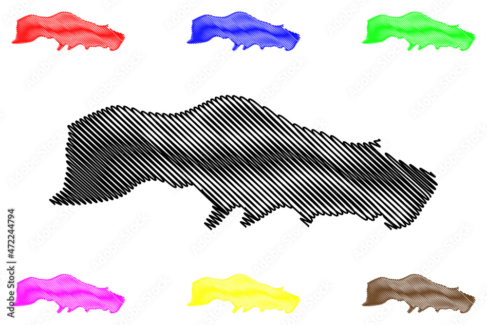 Goalpara district (Assam State, Republic of India) map vector ...