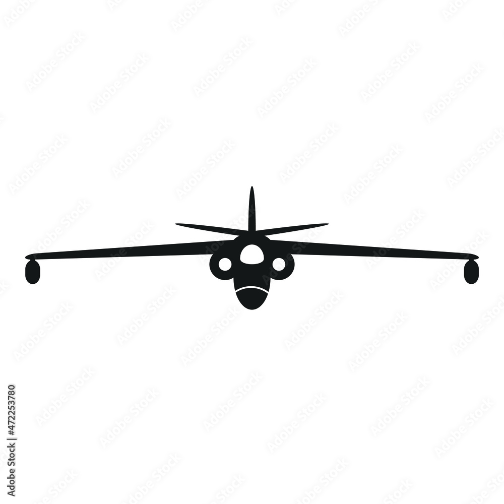 Airplane bomber logo icon sign Aircraft fighter symbol Bomb emblem ...