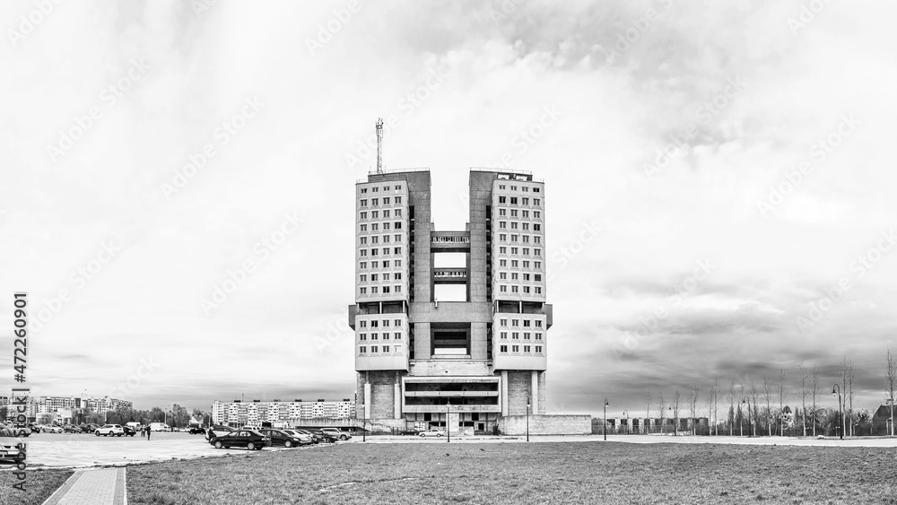 House of Soviets in Kaliningrad, an abandoned building in the ...