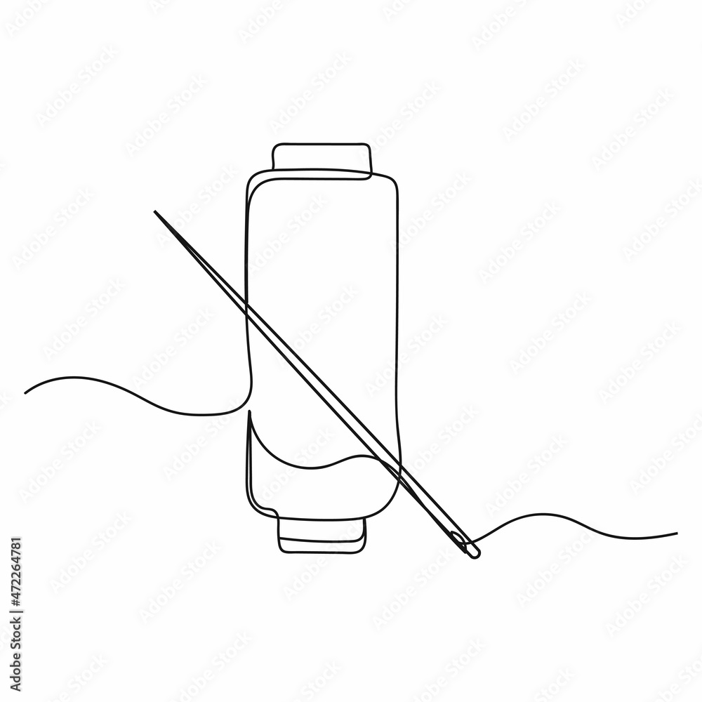 Vector abstract continuous one single simple line drawing icon of ...