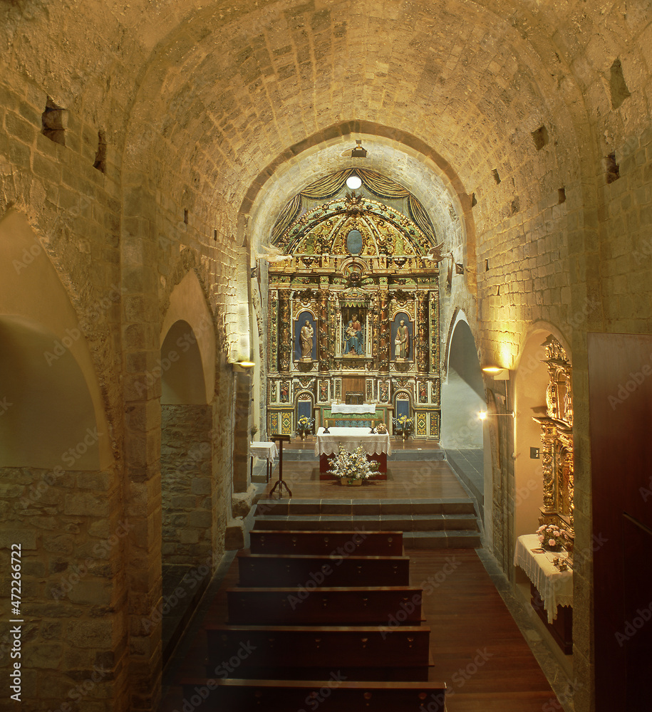 Romanesque church of Sant Quirc de Durro in Vall de Boi in Catalonia ...