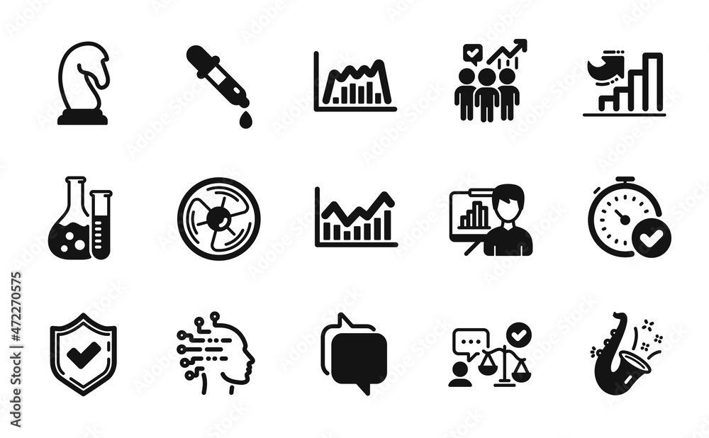 Vector set of Presentation board, Marketing strategy and Air fan icons ...