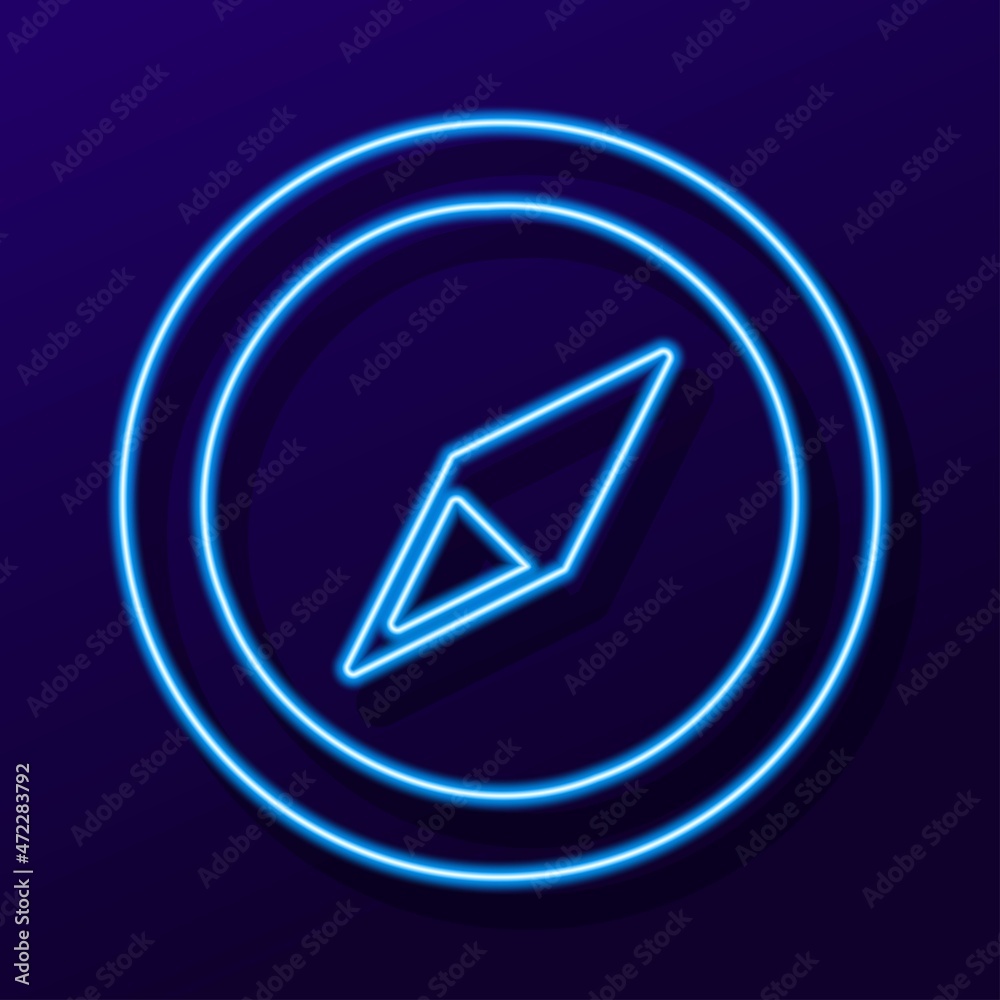 compas neon sign, modern glowing banner design, colorful modern design ...