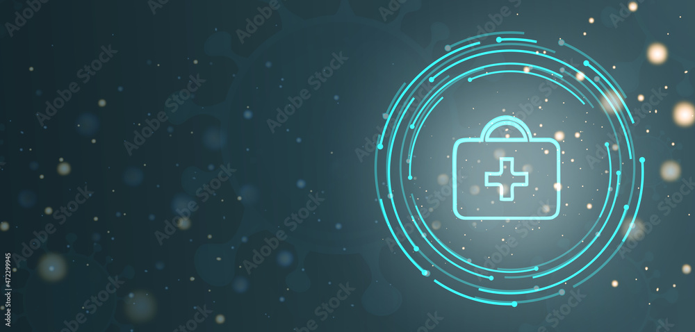 Medical insurance and analysis concept. Futuristic medical and ...