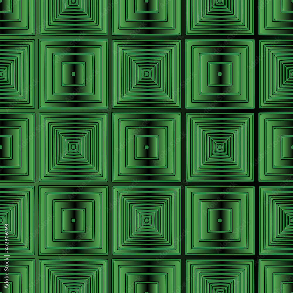 Full seamless green geometric square texture pattern for decor and ...