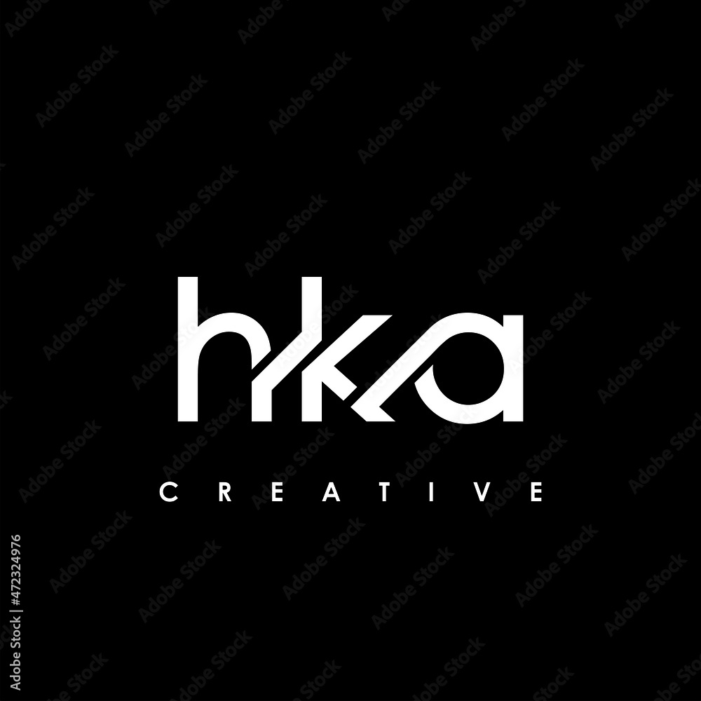 HKA Letter Initial Logo Design Template Vector Illustration Stock ...