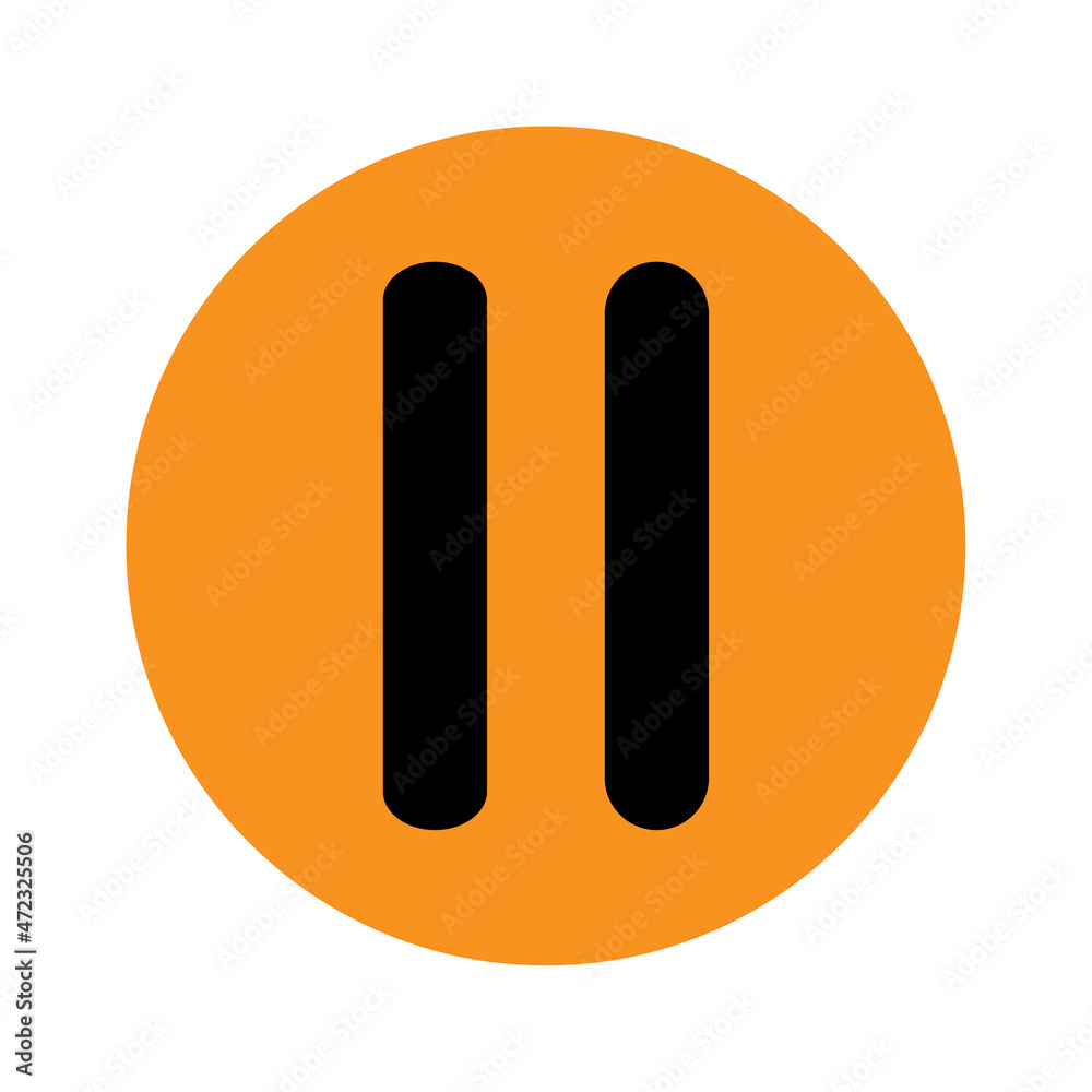Pause Button Png Black