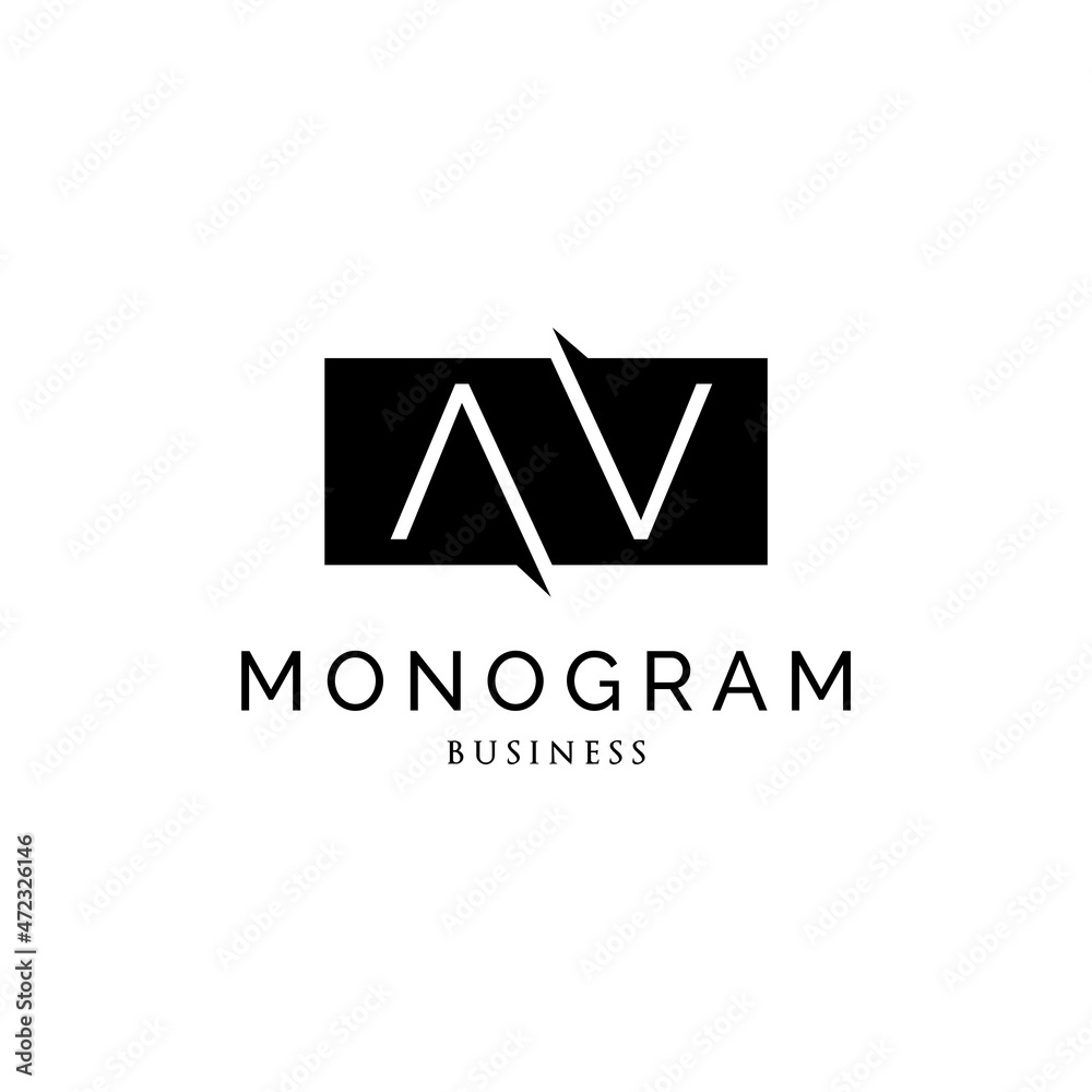 Initial letter AV monogram logo design inspiration Stock Vector | Adobe Stock