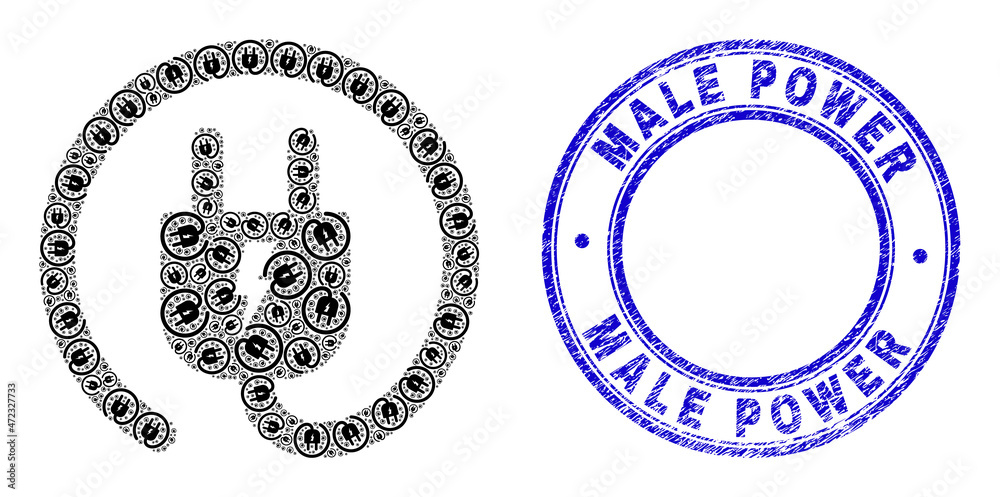 Vector electric plug icon collage is constructed from randomized ... Vector electric plug icon collage is constructed from randomized ...