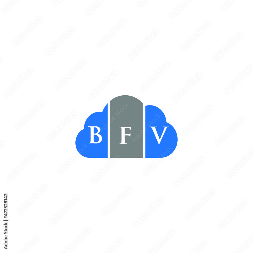 BFV letter logo design on white background. BFV creative initials ...