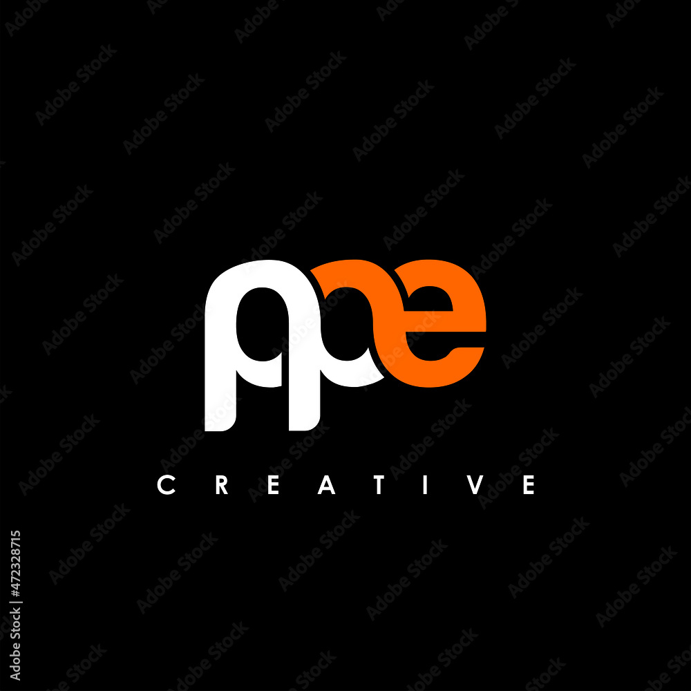 PPE Letter Initial Logo Design Template Vector Illustration Stock ...