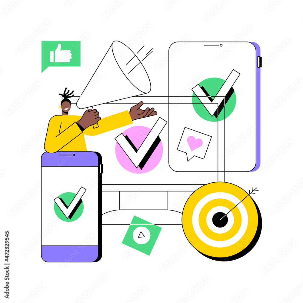Multi device targeting abstract concept vector illustration. Cross ...
