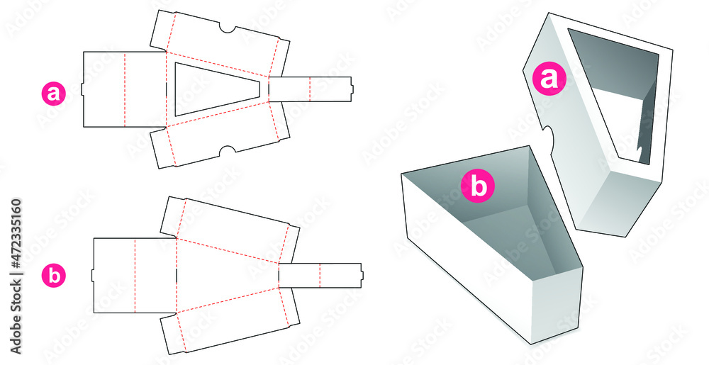 packaging box die cut template Stock Vector | Adobe Stock