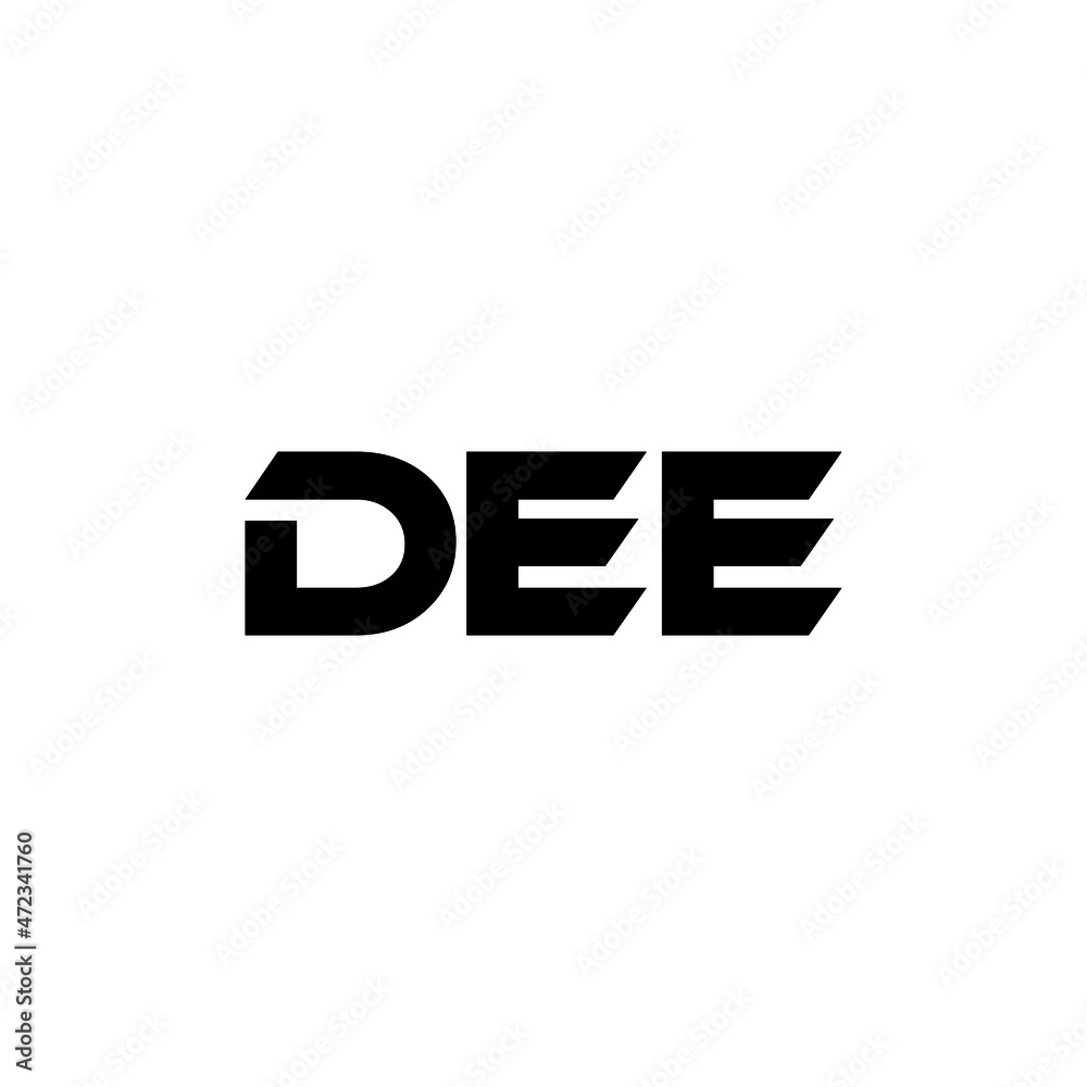 Vecteur Stock DEE letter logo design with white background in ...
