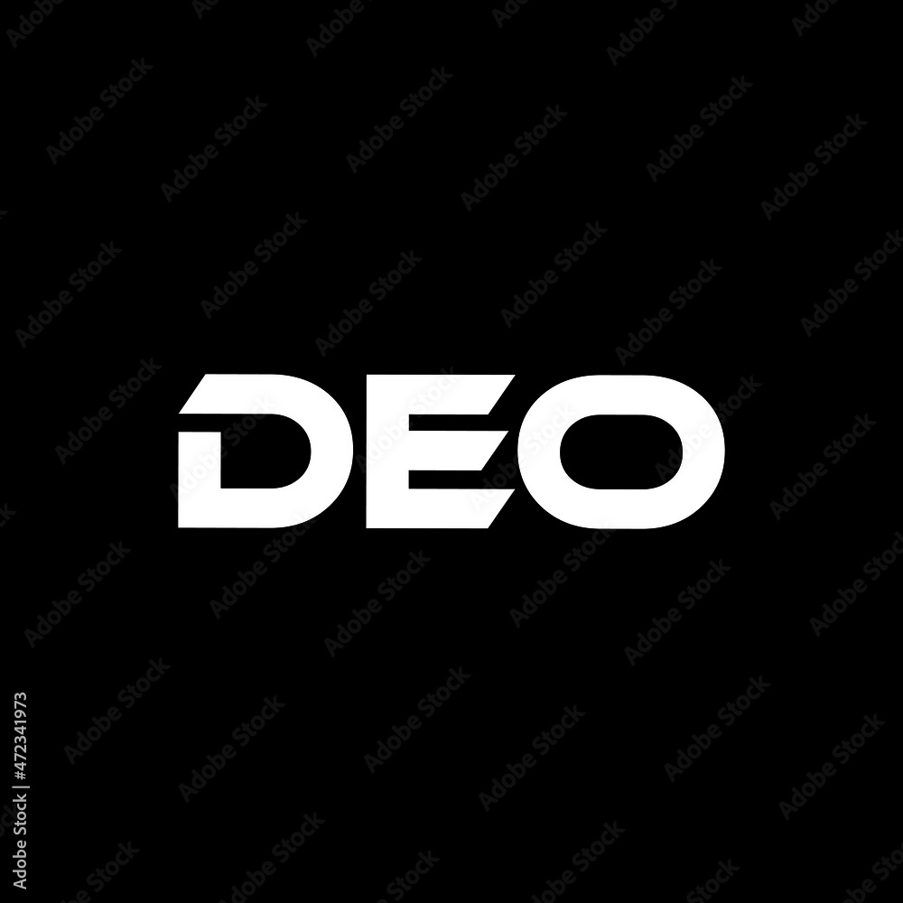 DEO letter logo design with black background in illustrator, vector ...
