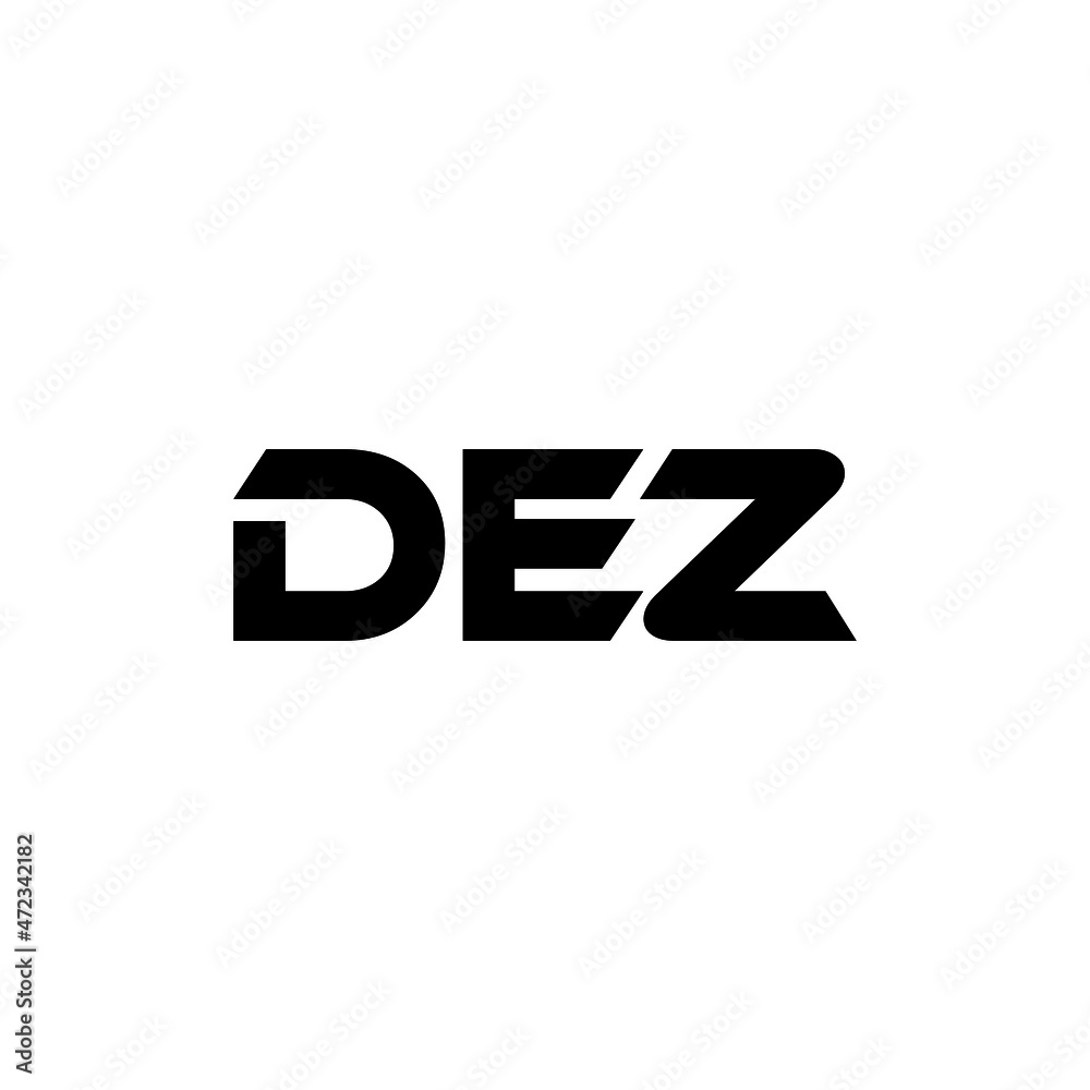 DEZ letter logo design with white background in illustrator, vector ...