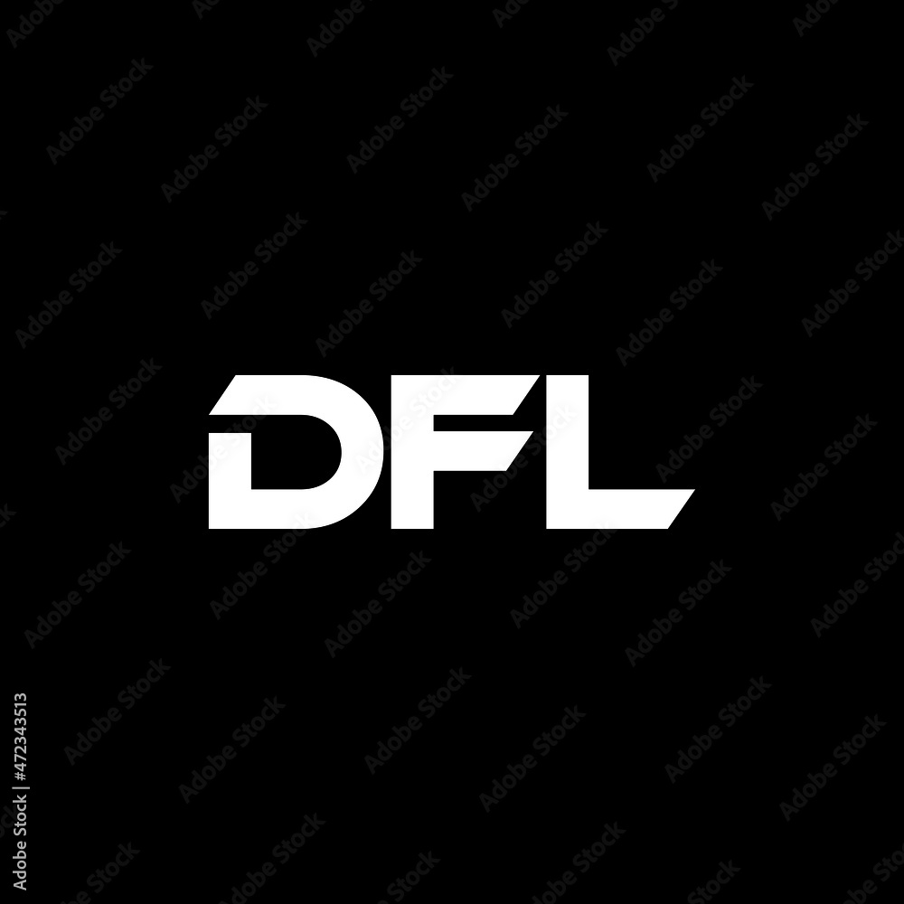 DFL letter logo design with black background in illustrator, vector ...