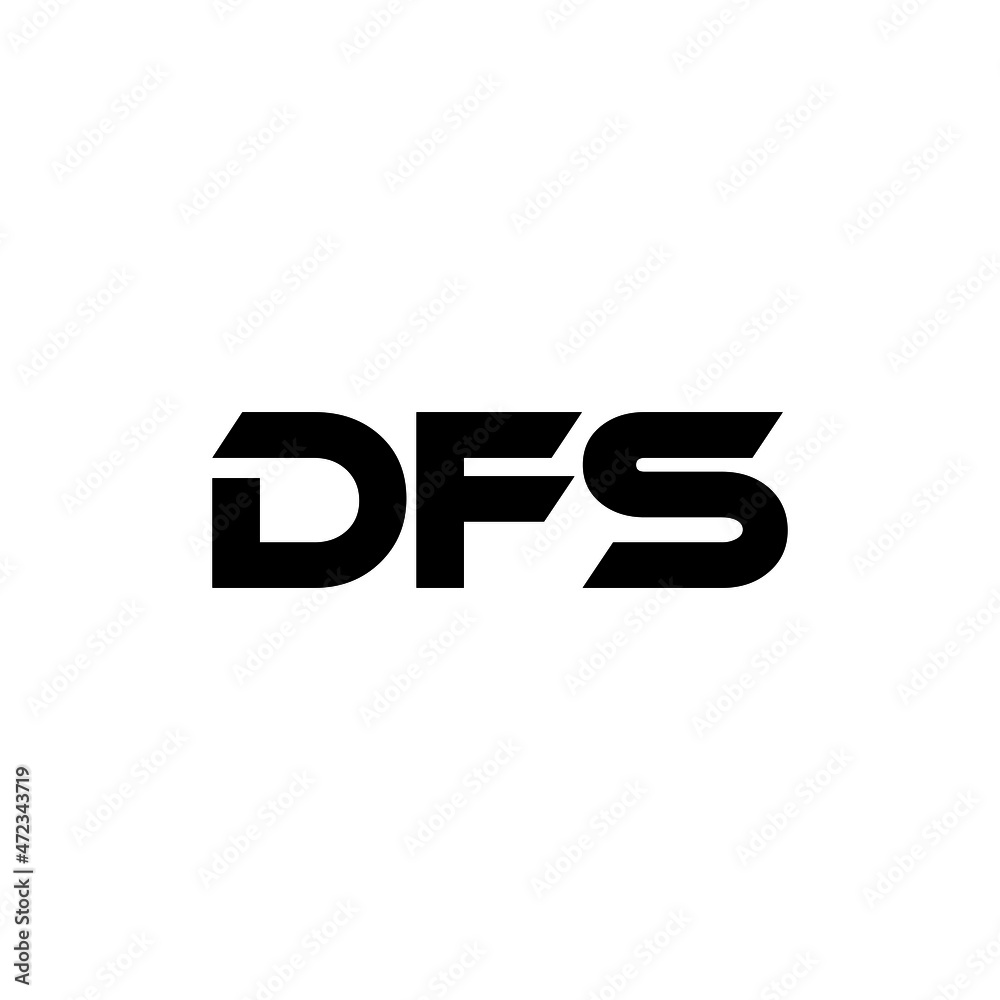 DFS letter logo design with white background in illustrator, vector ...