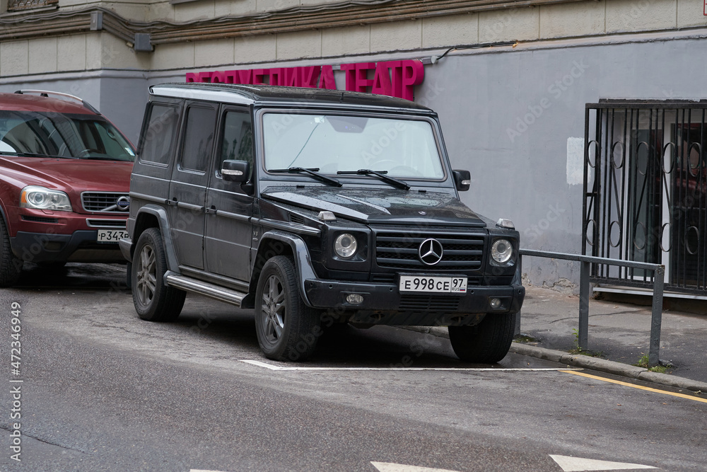 Moscow, Russia - November 21, 2021: The Mercedes-Benz G-Class car ...