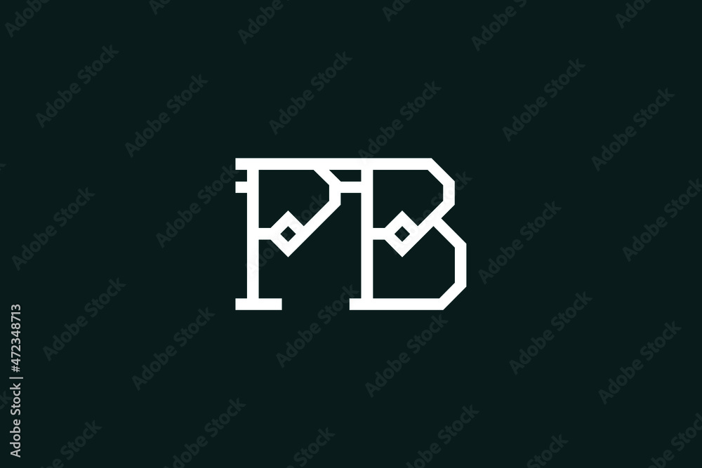 special unique initial PB logo and BP logo design. PB letter minimal ...