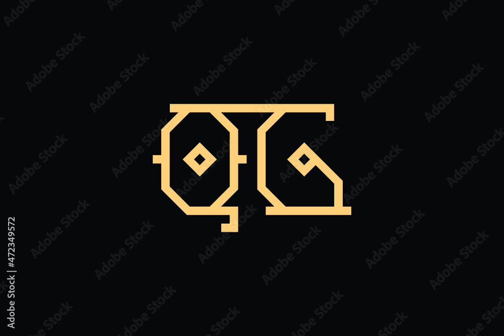 Vetor do Stock: special unique initial QG logo and GQ logo design. QG ...