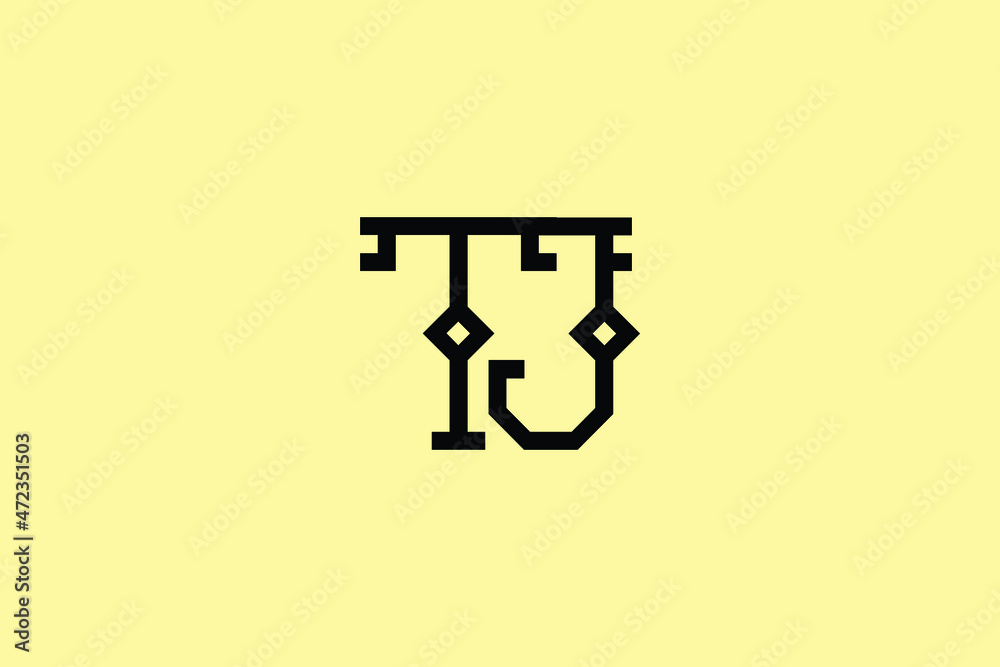 special unique initial TJ logo and JT logo design. TJ letter minimal ...