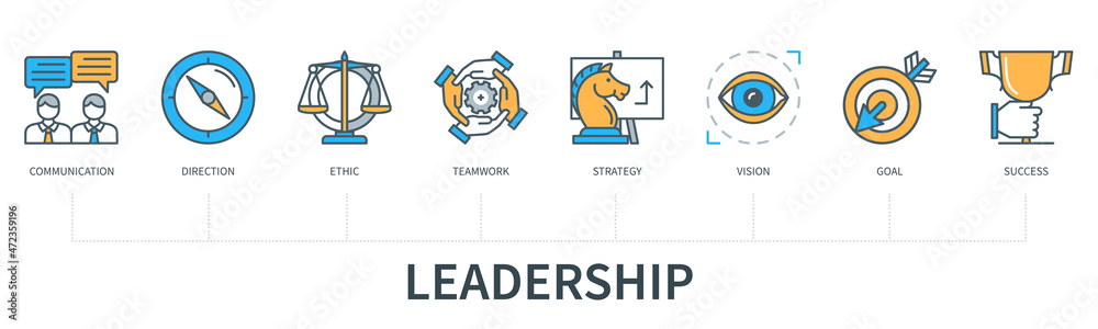Leadership concept vector infographics Stock Vector | Adobe Stock