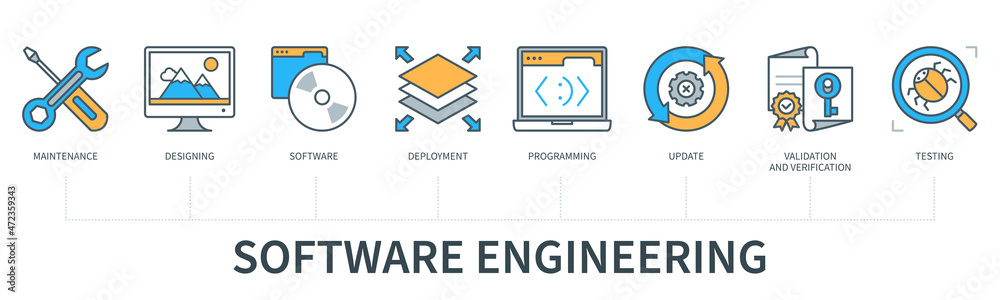 Software engineering concept vector infographics Stock Vector | Adobe Stock