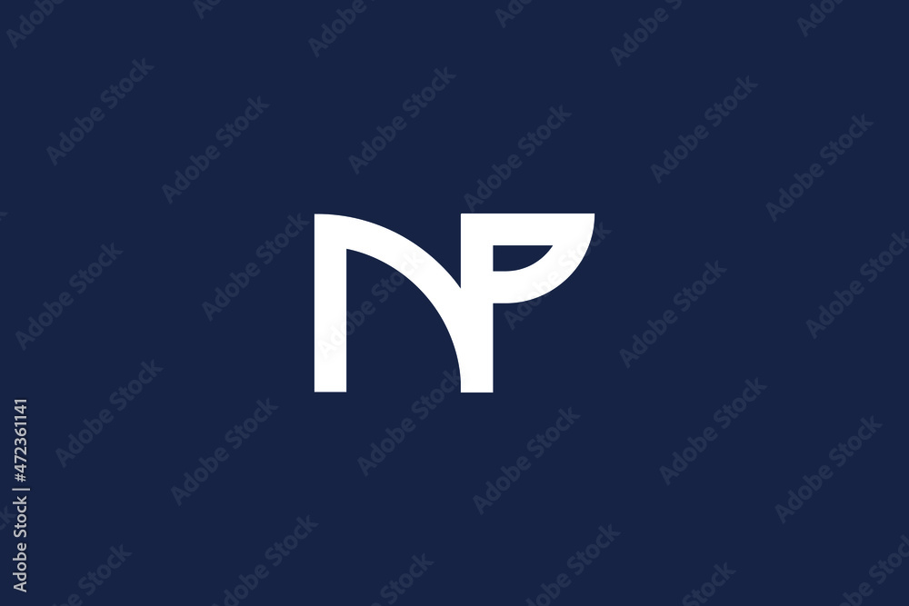 professional minimal initial NP logo and PN logo design. NP letter ...