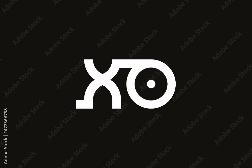 professional minimal initial XO logo and OX logo design. XO letter ...