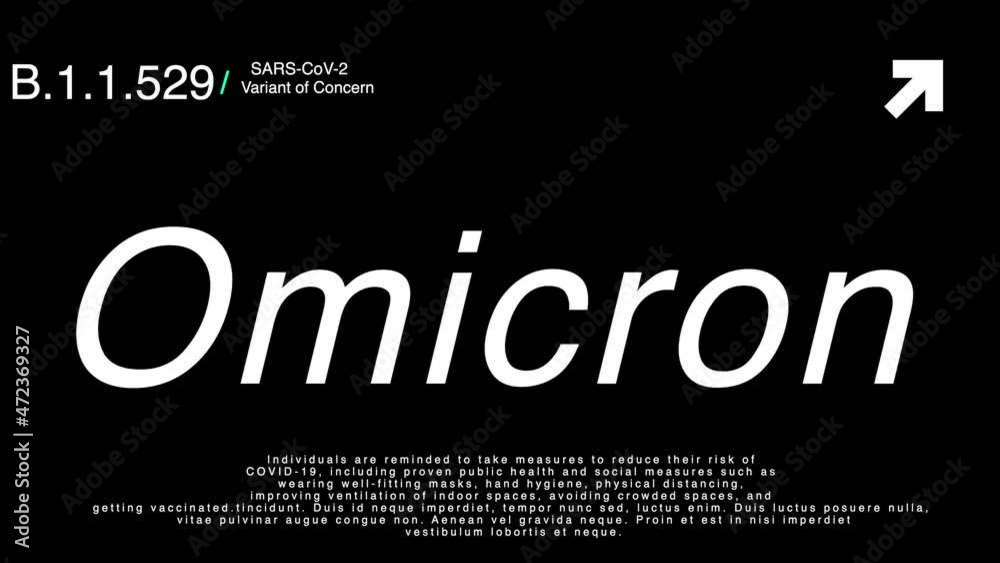Vidéo Stock glish effect corona Classification of Omicron B.1.1.529 ...