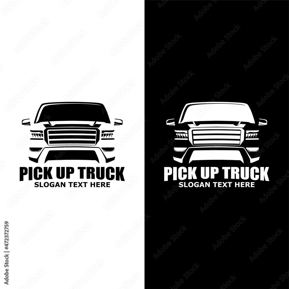 pick up truck logo design vector Stock Vector | Adobe Stock