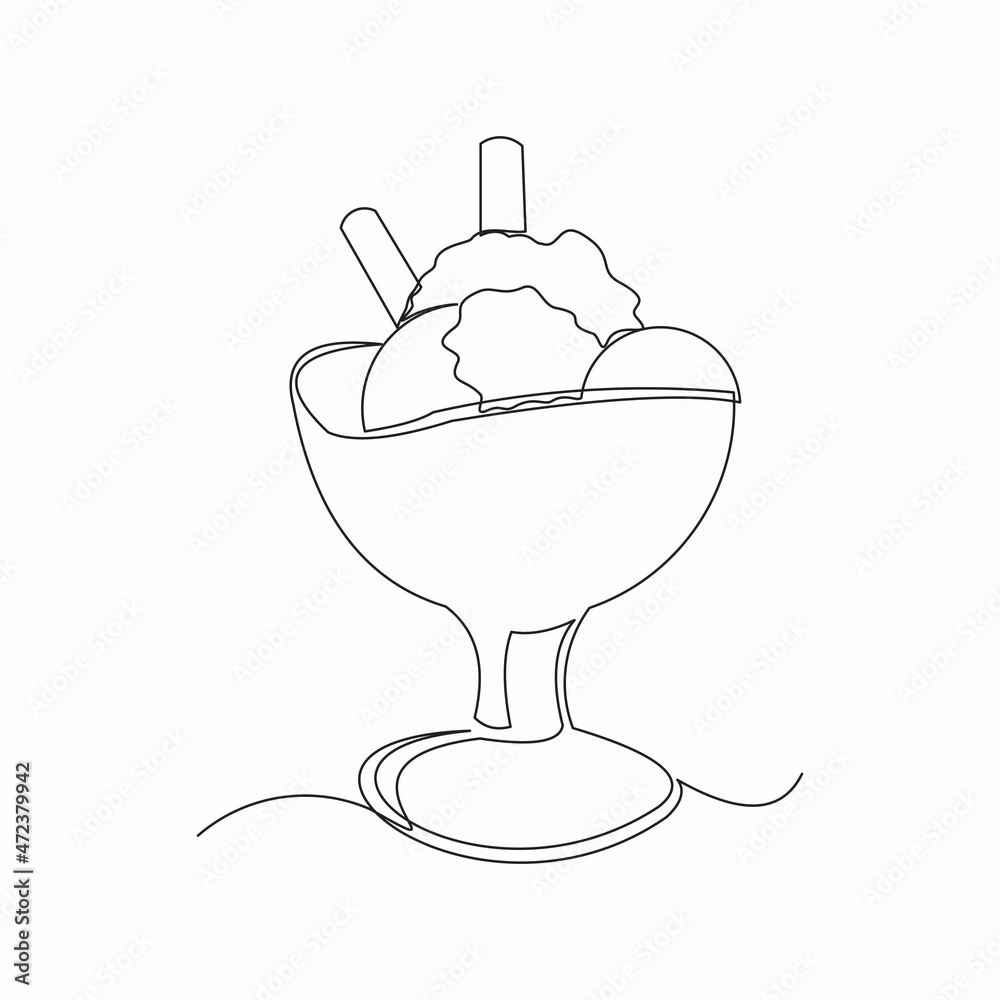 Ice Cream Cup Drawing