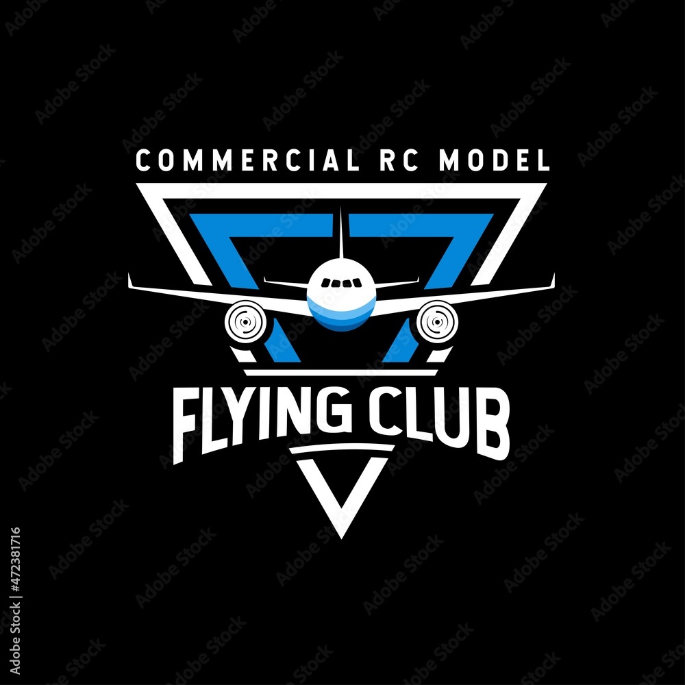 RC Airplane Logo. Commercial RC model flying club logo design. With ...
