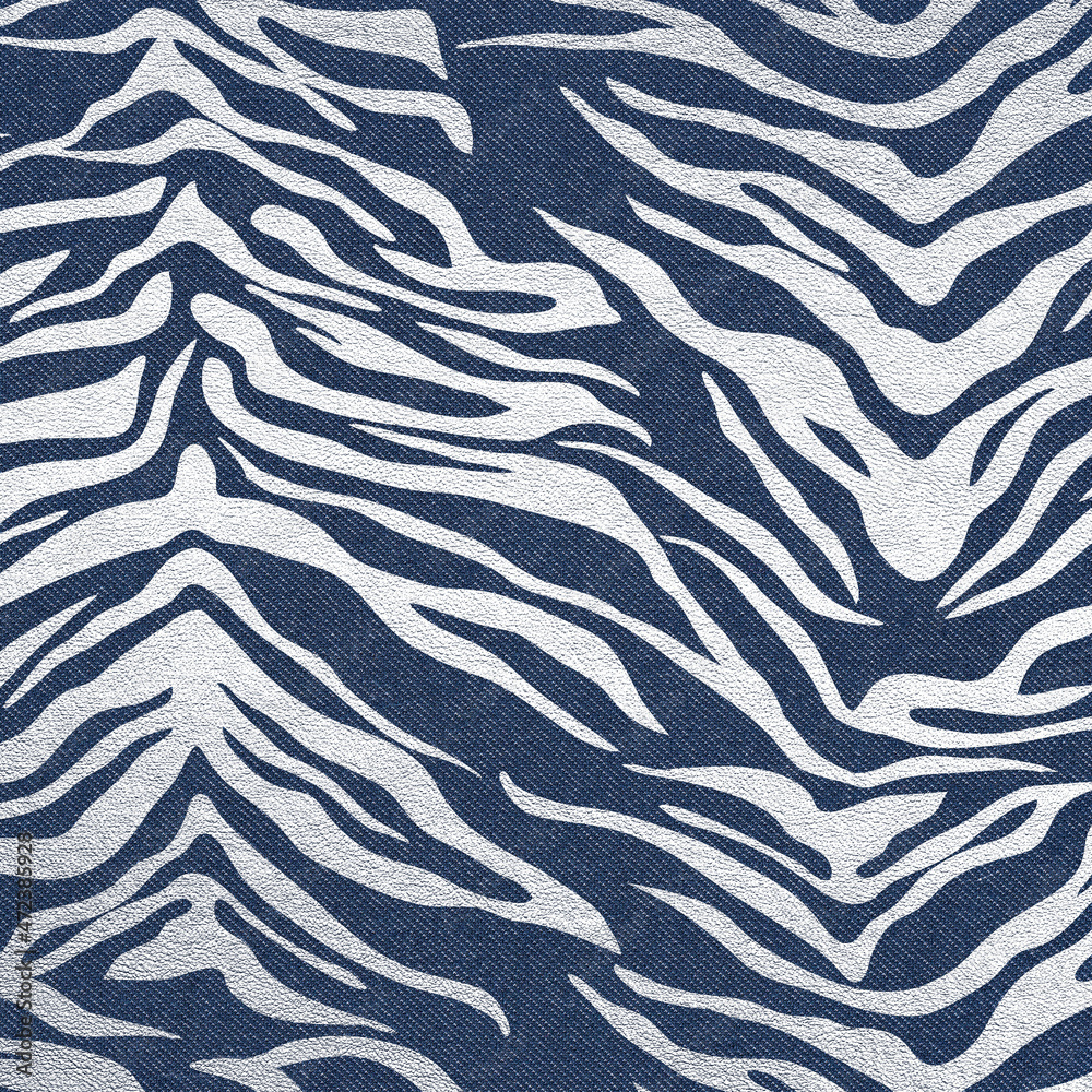 Tiger Skin Wallpaper Blue