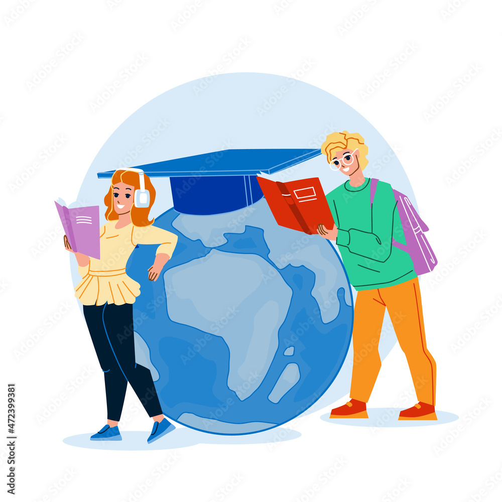 International Students Studying Clip Art