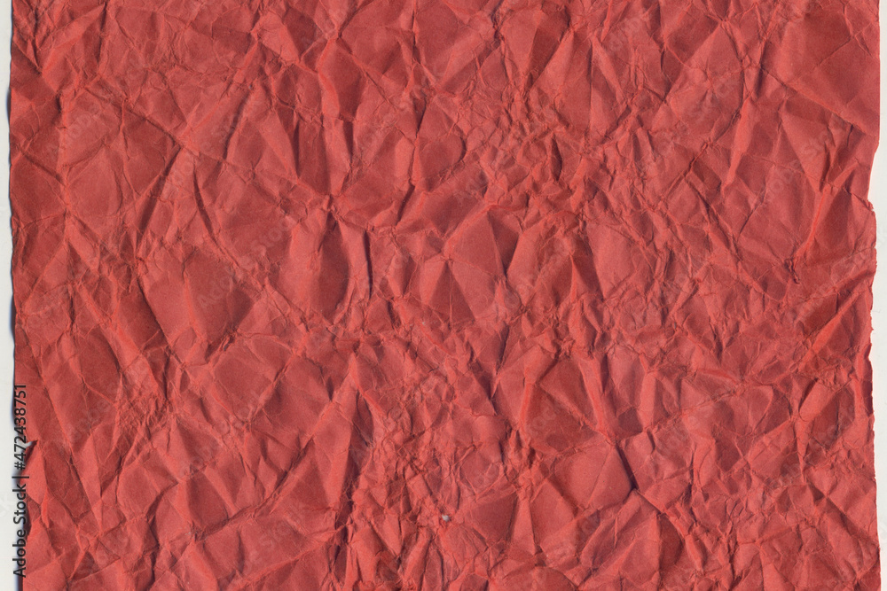 Red recycle paper. Ripped paper, torn page piece. Fragment background ...