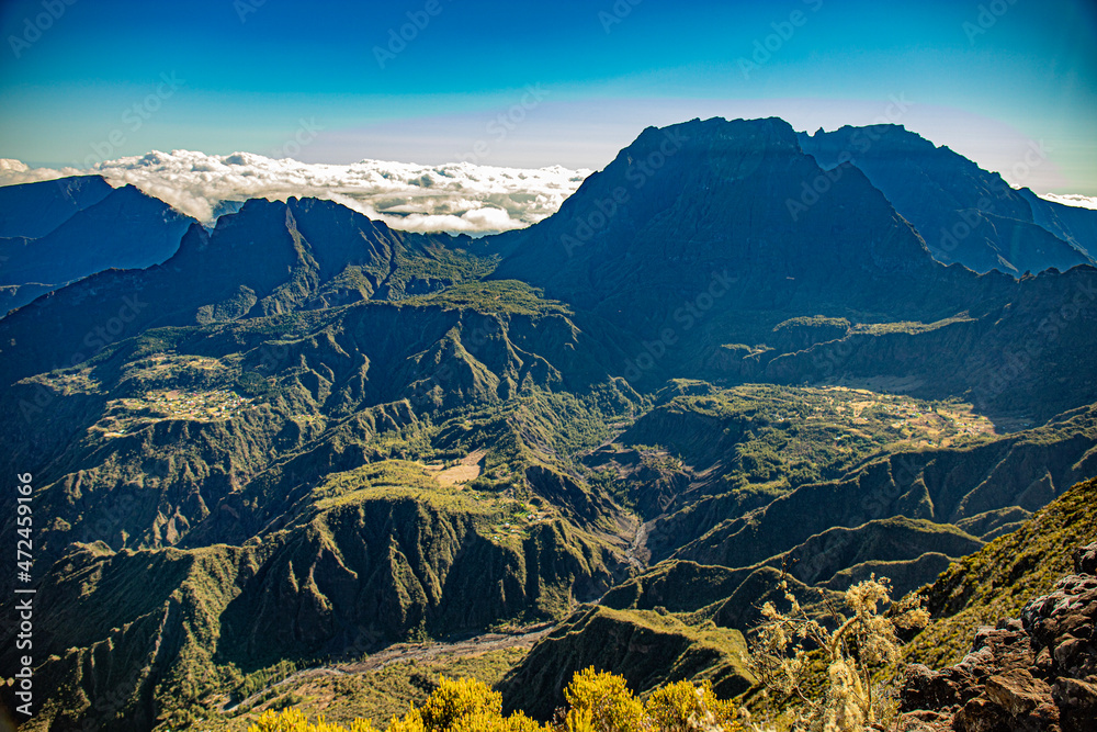 Poster Cirque de Mafate et Cirque de Cilaos Ile de la Réunion ...
