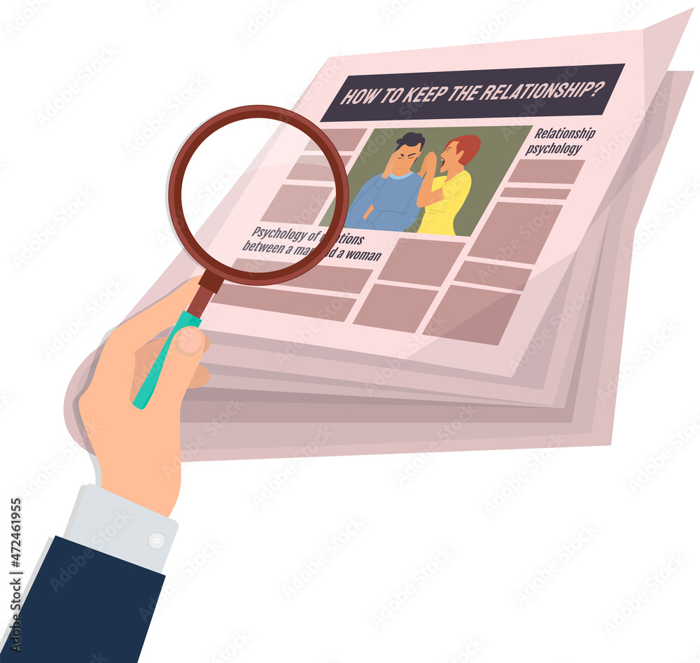 Vintage newspaper of relationship psychology. News articles newsprint ...