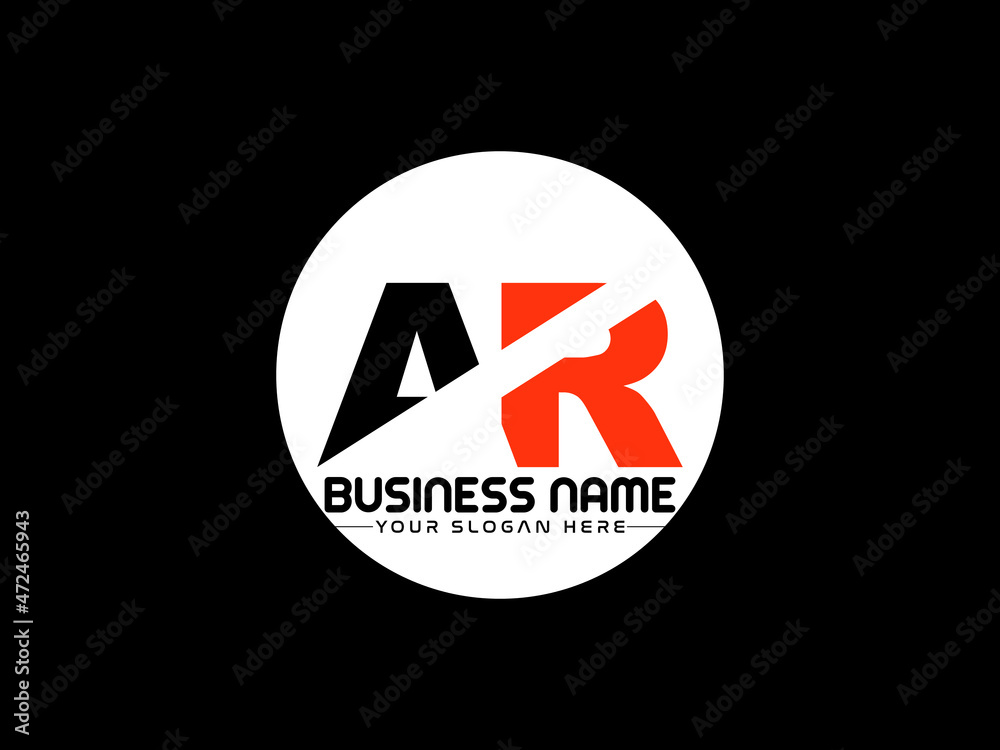 Logo Letter AR Vector Design, Monogram AR Colorful Logo design Stock ...