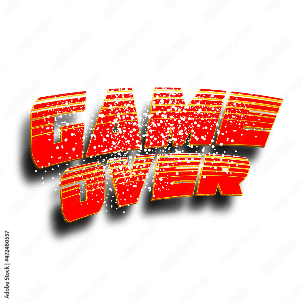 Game Over Transparent Background Stock Vector | Adobe Stock